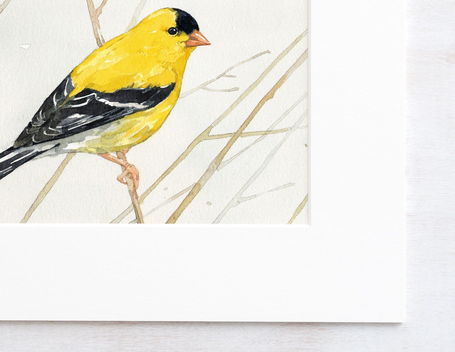 Goldfinch Print Bird Watercolor Painting Wall Art Bird Watcher Gift - Etsy