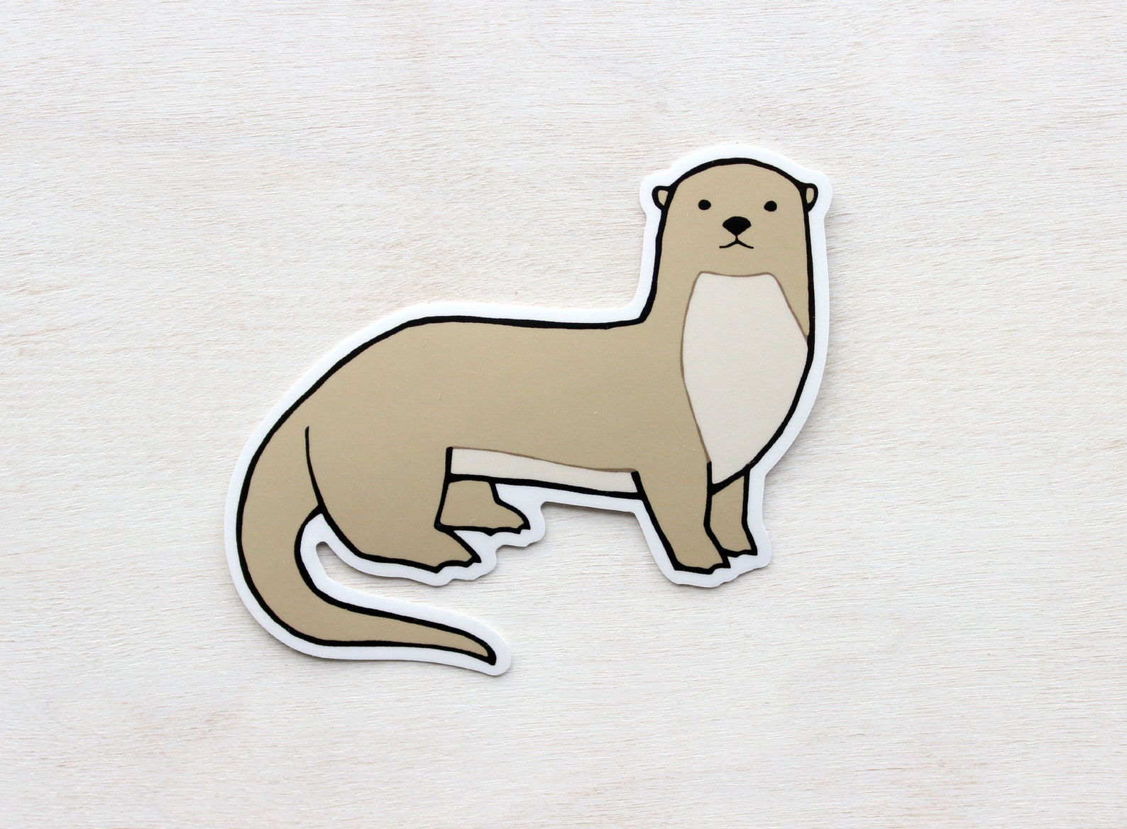 Otter Sticker Cute Animal Art Sticker Waterproof Vinyl - Etsy