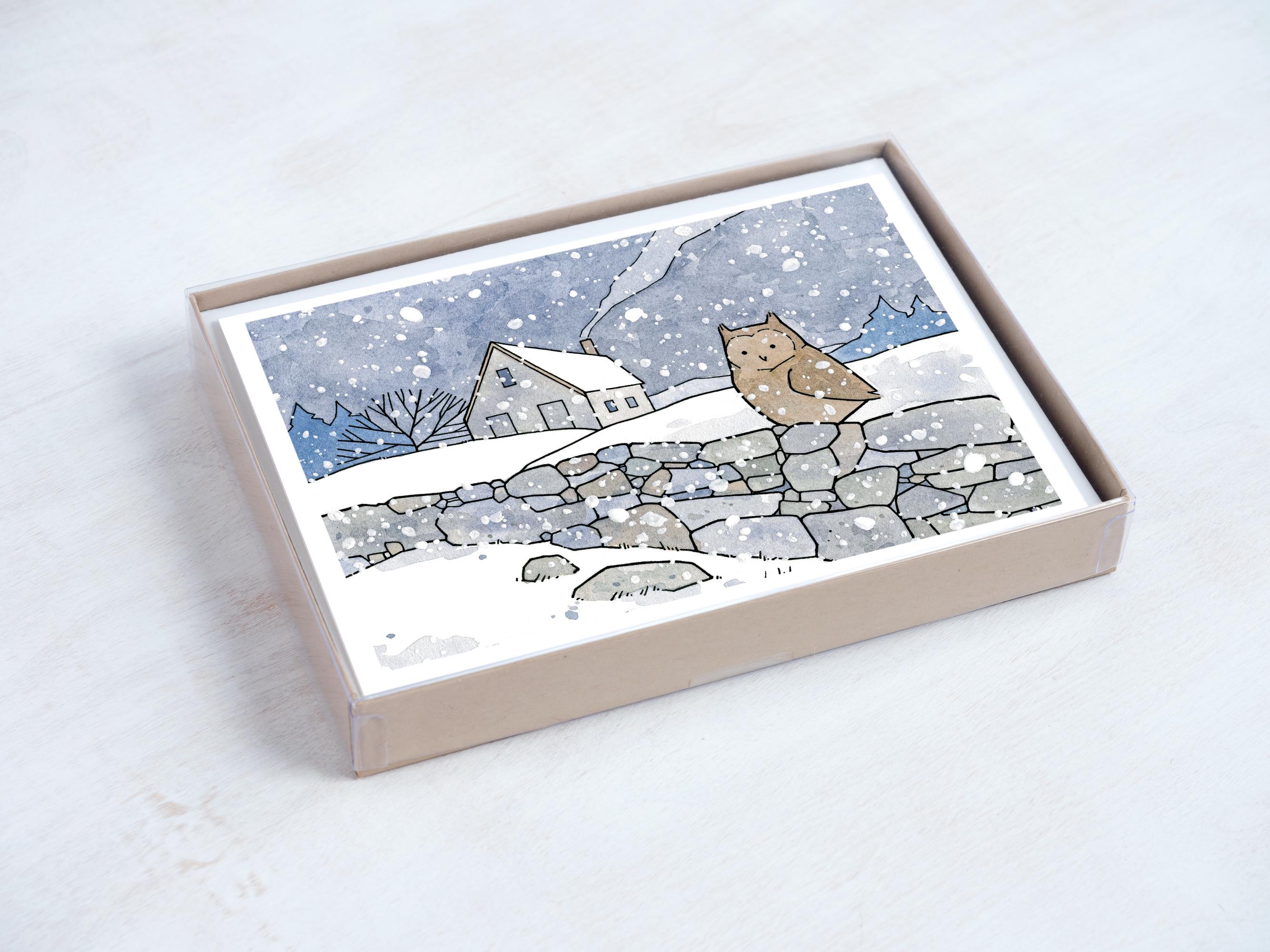 Owls Christmas Holiday Card Set 1 - Etsy