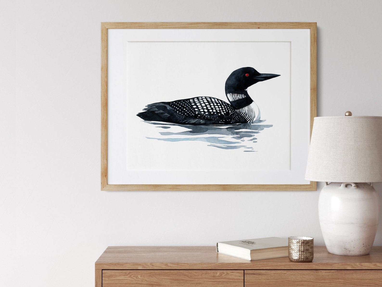 Loon Art Print Bird Watercolor Painting Coastal Wall Art - Etsy