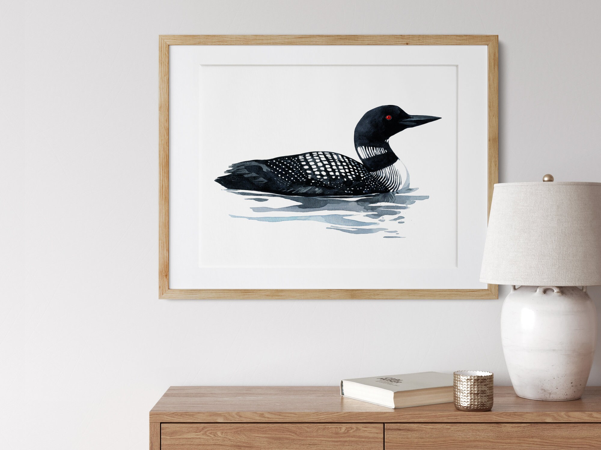 Loon Art Print Bird Watercolor Painting Coastal Wall Art - Etsy Canada