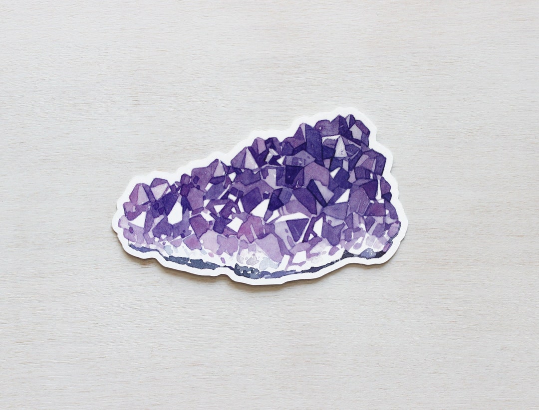 Amethyst Sticker Purple Crystal Gem Sticker February Birthstone - Etsy