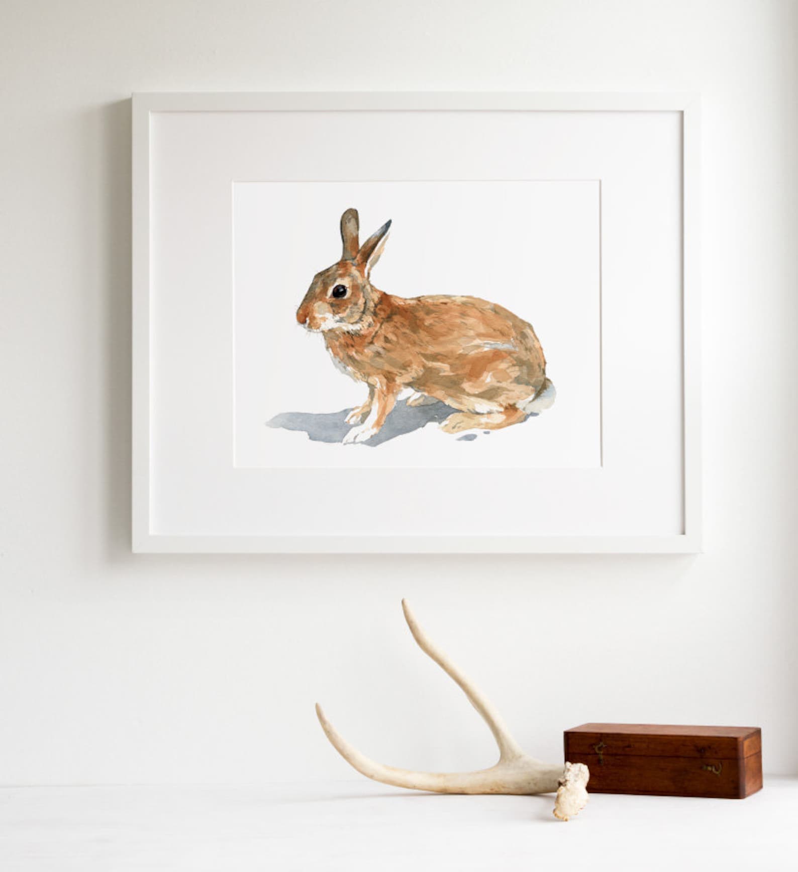 Wild Rabbit Watercolor Print Nature Wildlife Art Modern - Etsy