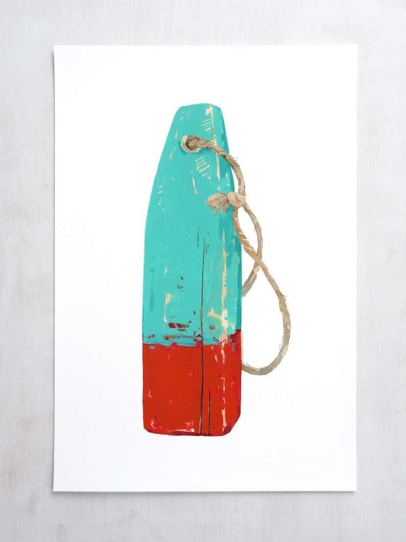 Lobster Buoy Print Set Nautical Wall Decor - Etsy