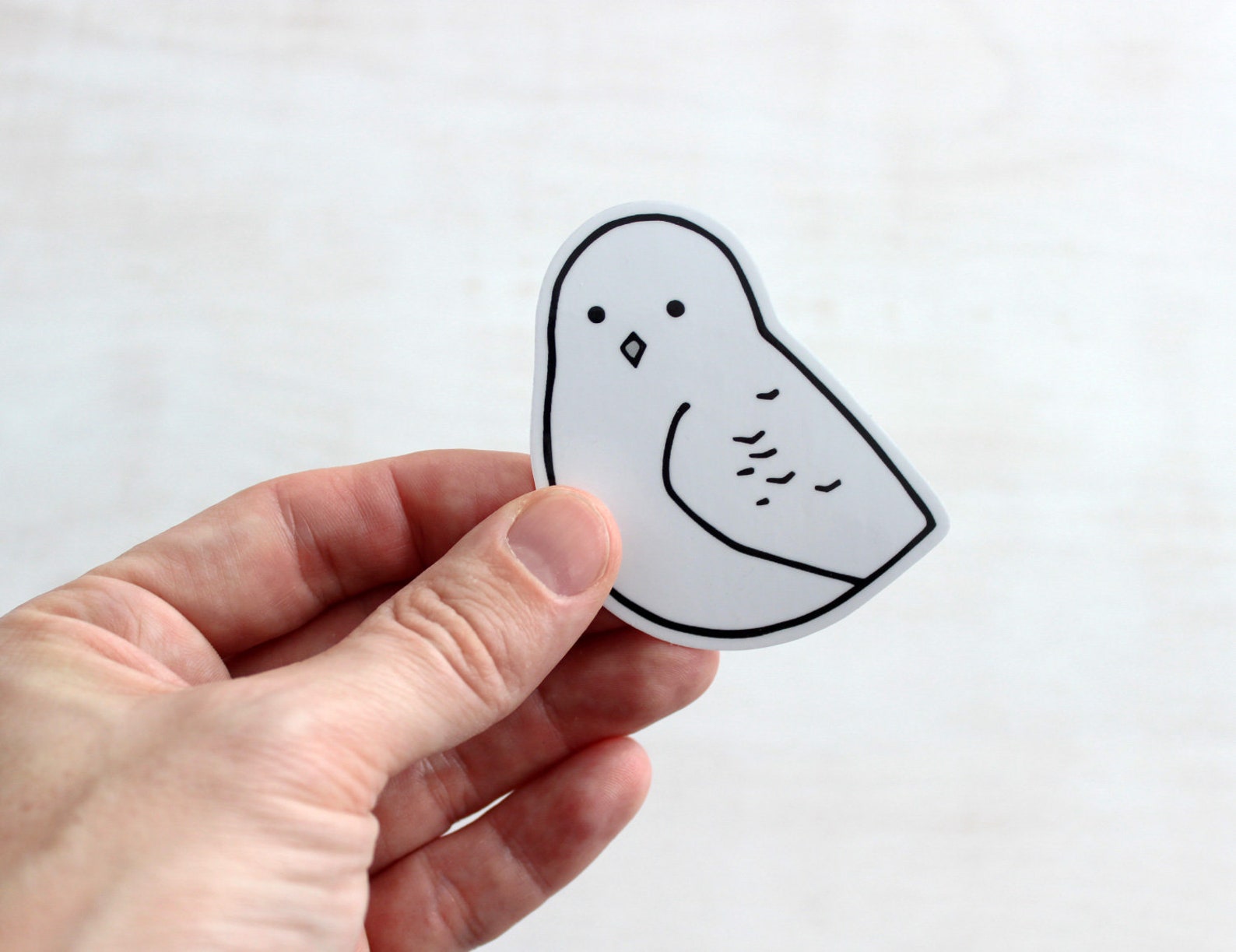 Snowy Owl Vinyl Sticker Bird Illustration Cute Sticker - Etsy