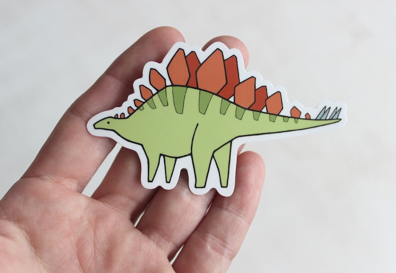 Dinosaur Sticker Set 3 Die Cut Stickers Stegosaurus T Rex Duck Billed ...