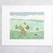 Stingrays Art Print Cownose Rays Watercolor Beach Print, Nautical Decor ...