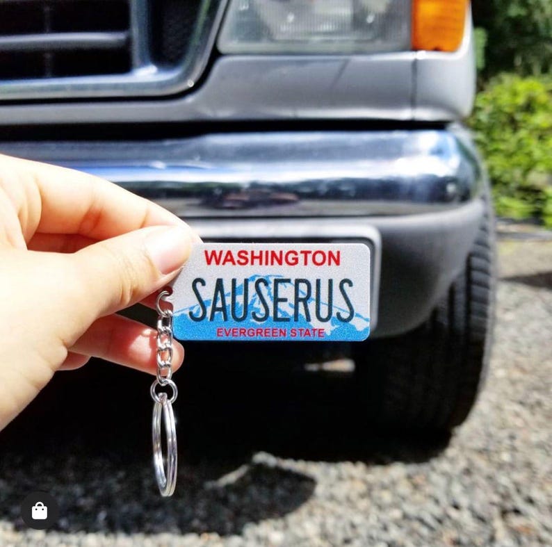Custom License Plate Keychain Any State - Any Name - Etsy