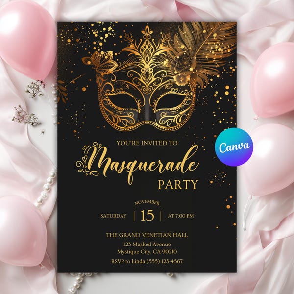 Masquerade Themed Mask - Etsy