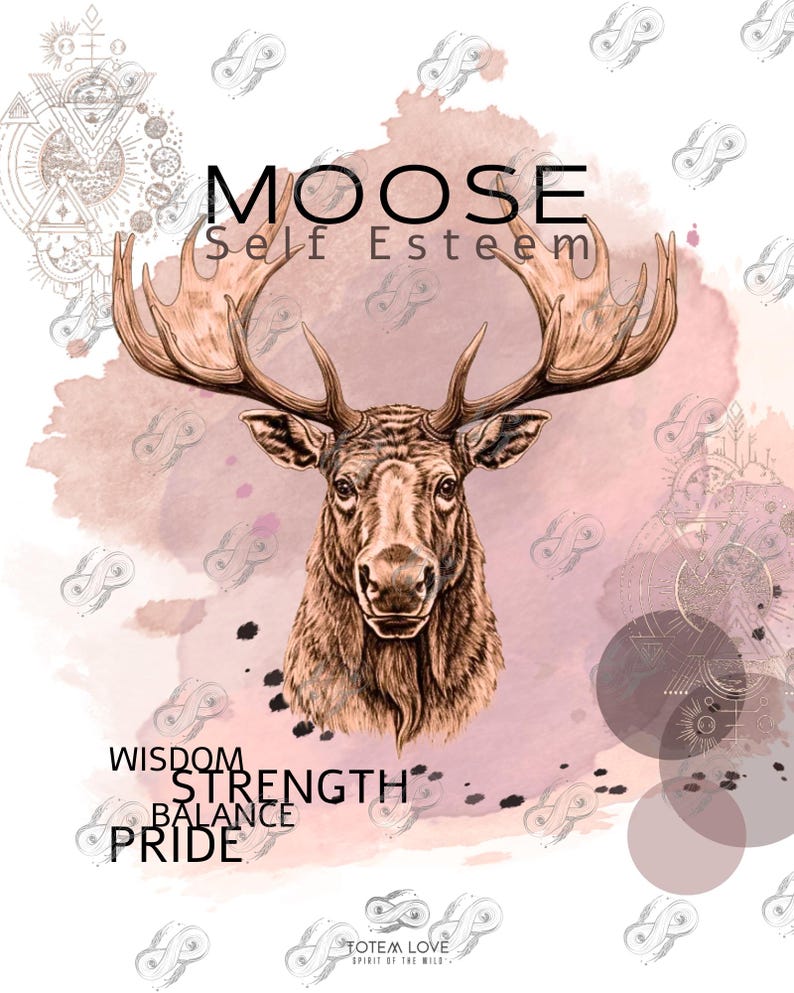 Printable Native American Totem Spirit Animal MOOSE Wall Art 8x10 ...