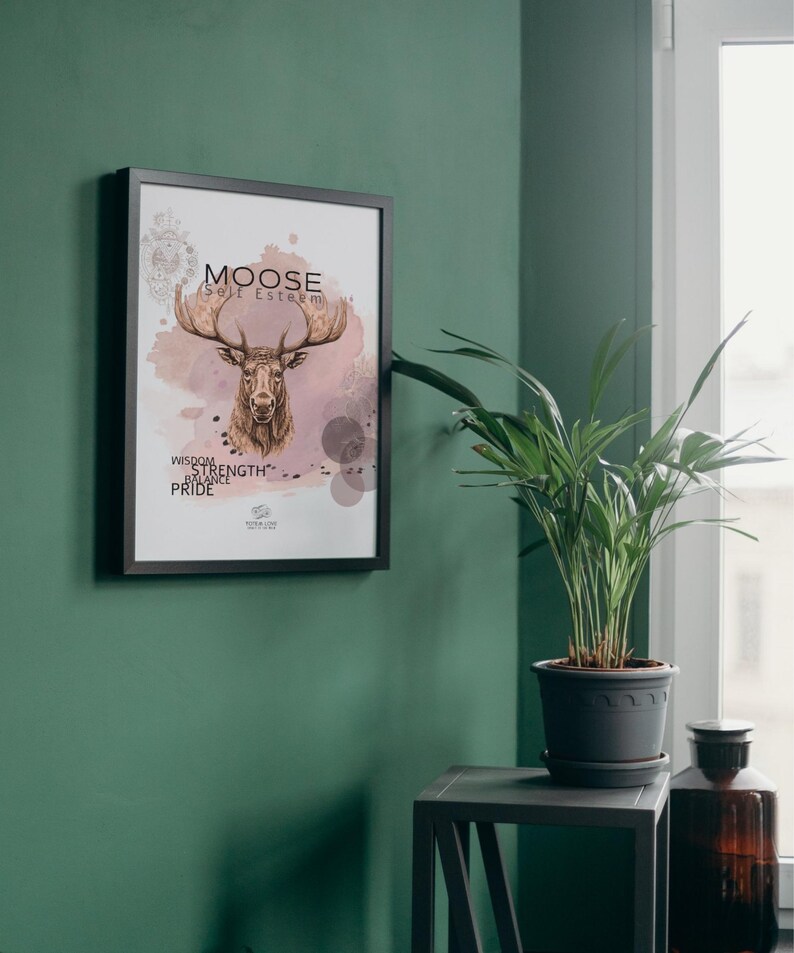 Printable Native American Totem Spirit Animal MOOSE Wall Art 8x10 ...