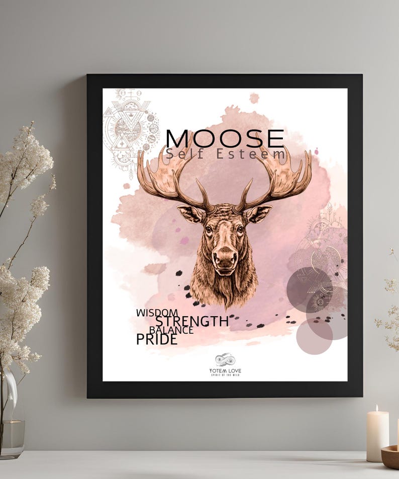 Printable Native American Totem Spirit Animal MOOSE Wall Art 8x10 ...