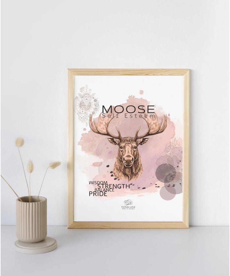 Printable Native American Totem Spirit Animal MOOSE Wall Art 8x10 ...