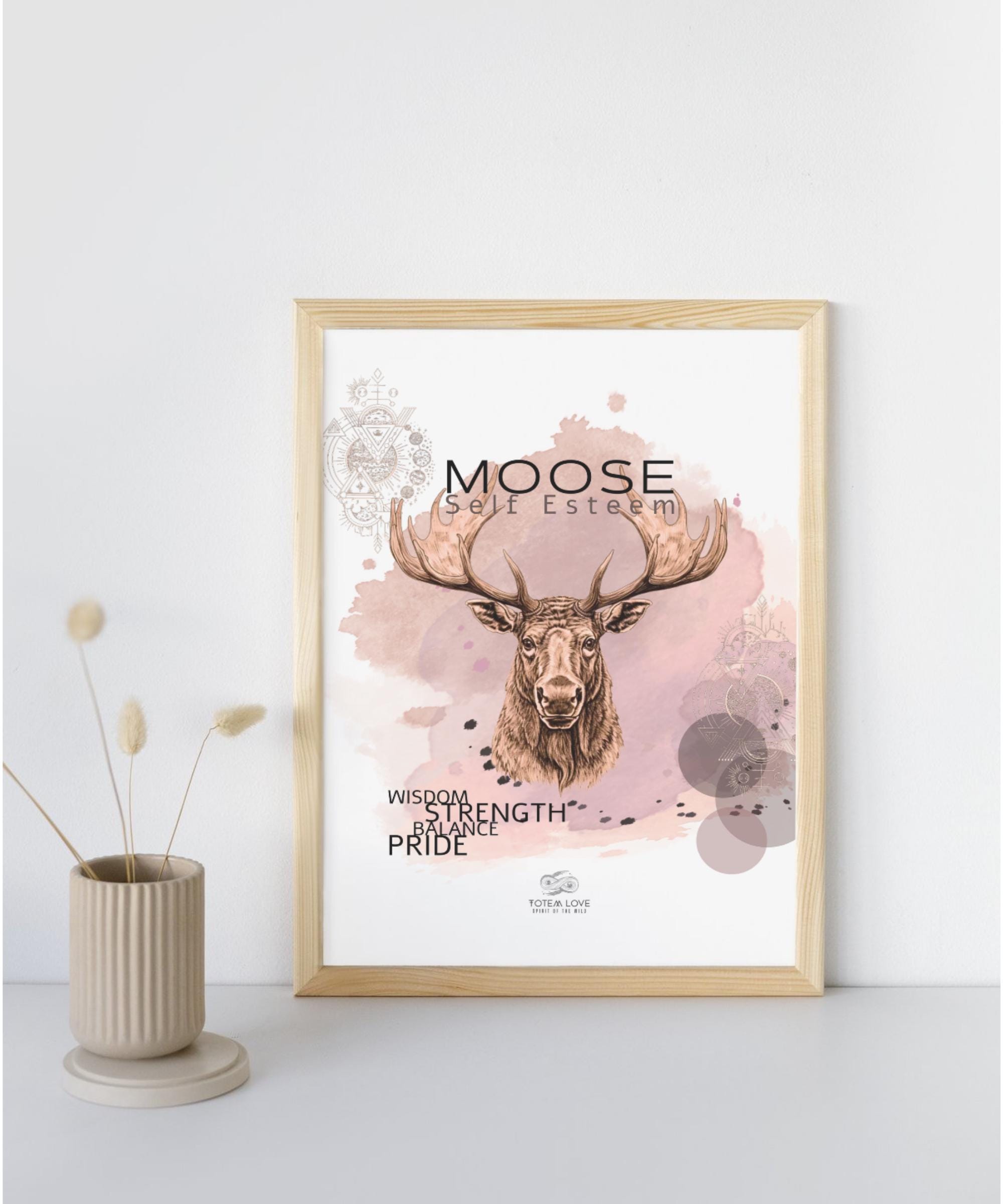 Printable Native American Totem Spirit Animal MOOSE Wall Art 8x10 ...
