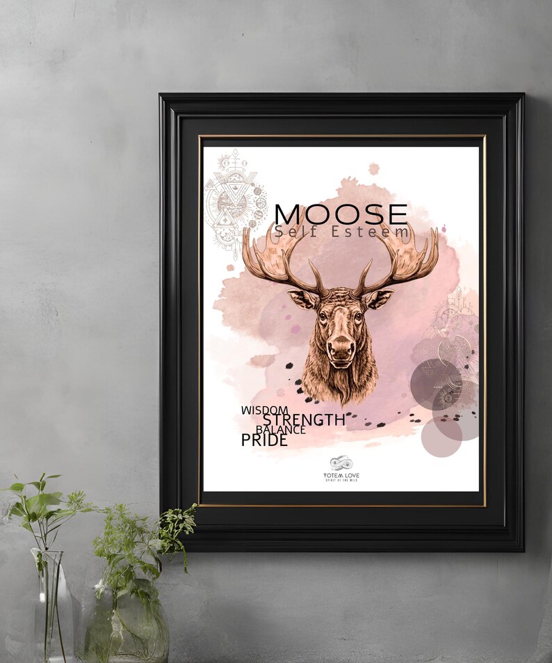 Printable Native American Totem Spirit Animal MOOSE Wall Art 8x10 ...