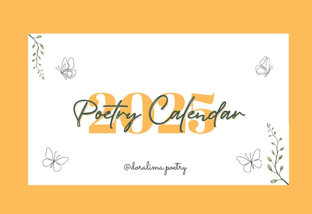 Poetry Calendar - Etsy