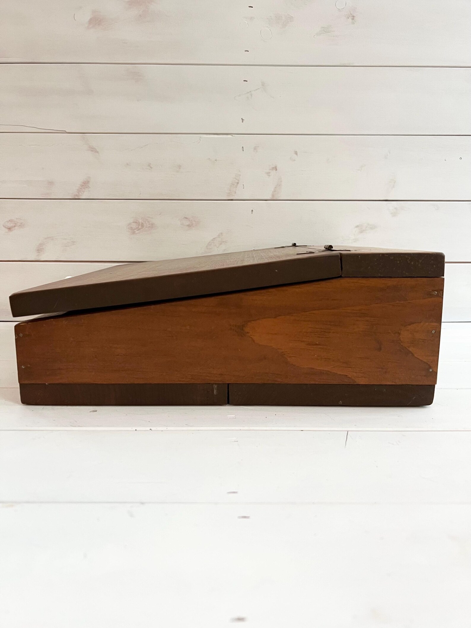 Vintage Writing Desk Wood Letter Box Vintage Wood Desk Organizer Box ...