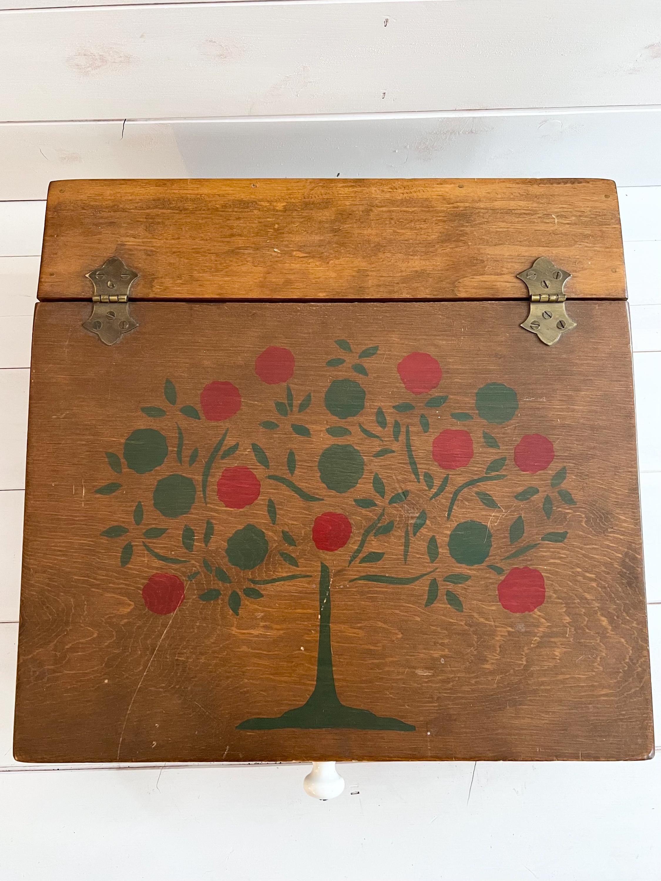 Vintage Writing Desk Wood Letter Box Vintage Wood Desk Organizer Box ...