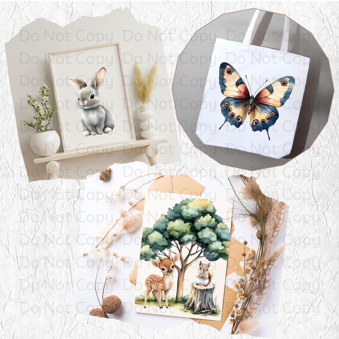 Woodland Animals Clipart Bundle, Watercolor Woodland Images, 90 PNG ...