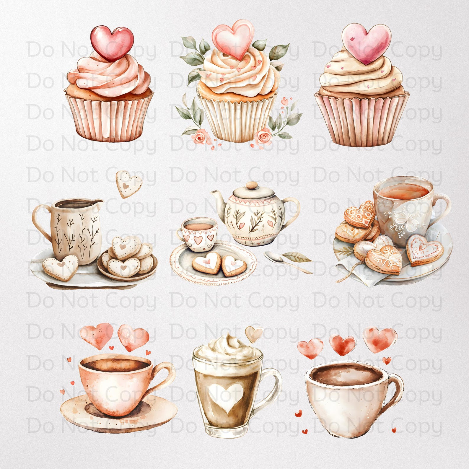 Valentine Sweets Clipart Bundle, Valentine's Day Images, 20 PNG Files ...