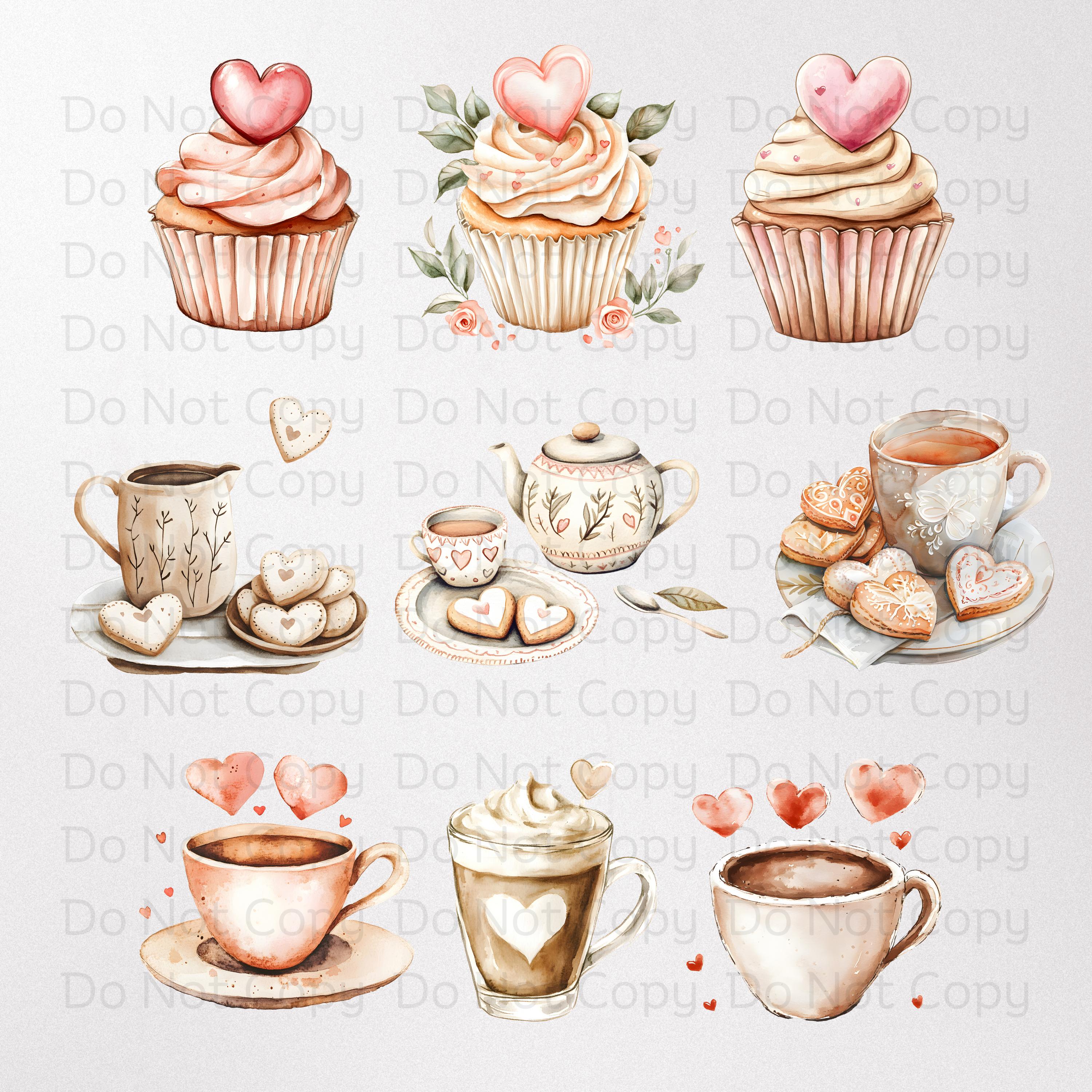 Valentine Sweets Clipart Bundle, Valentine's Day Images, 20 PNG Files ...