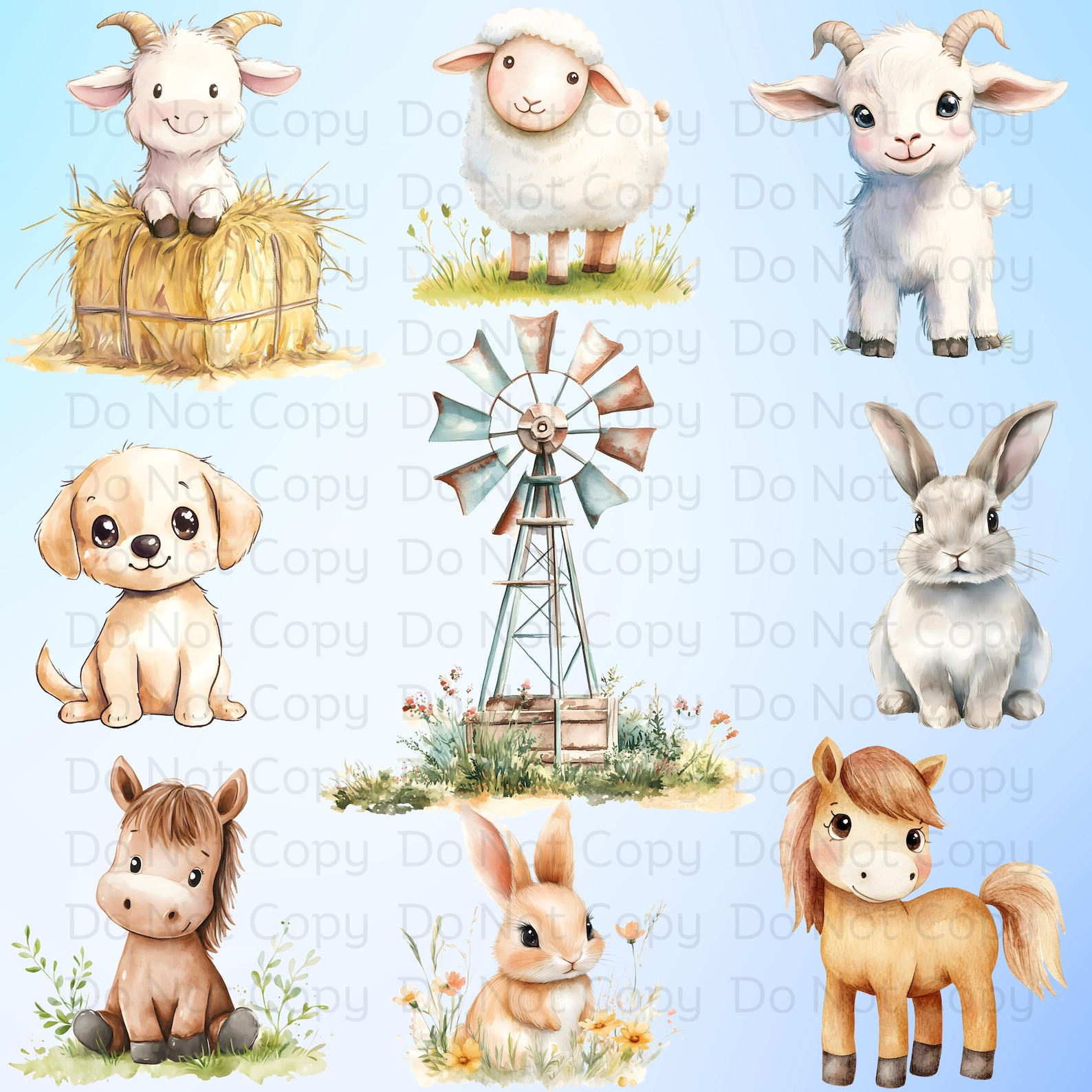 Farm Clipart Bundle, Nursery Farm Clipart Images, 32 PNG Files, Farm ...