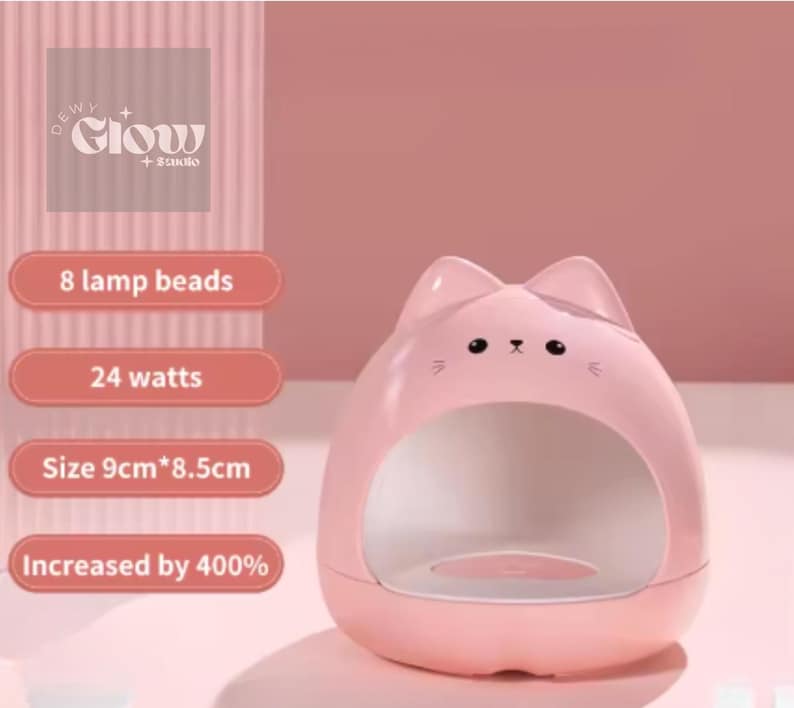 Cute Cat UV Professional Gel Polish Nail Lamp Dryer | Mini UV Lamp for ...
