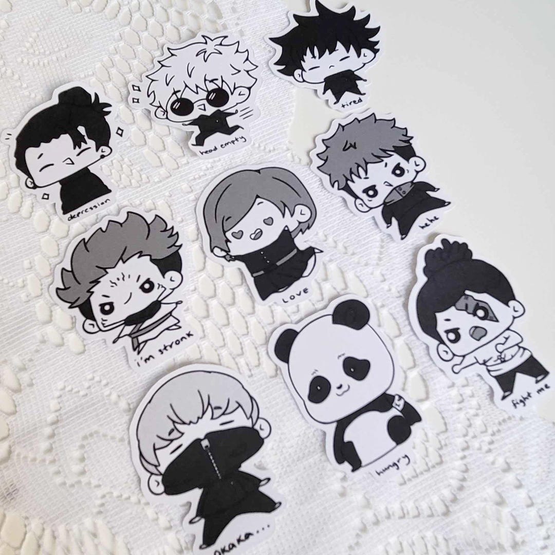 JJK Doodle Quotes Scrapbook Stickers (gojo, Geto, Megumi, Sukuna ...