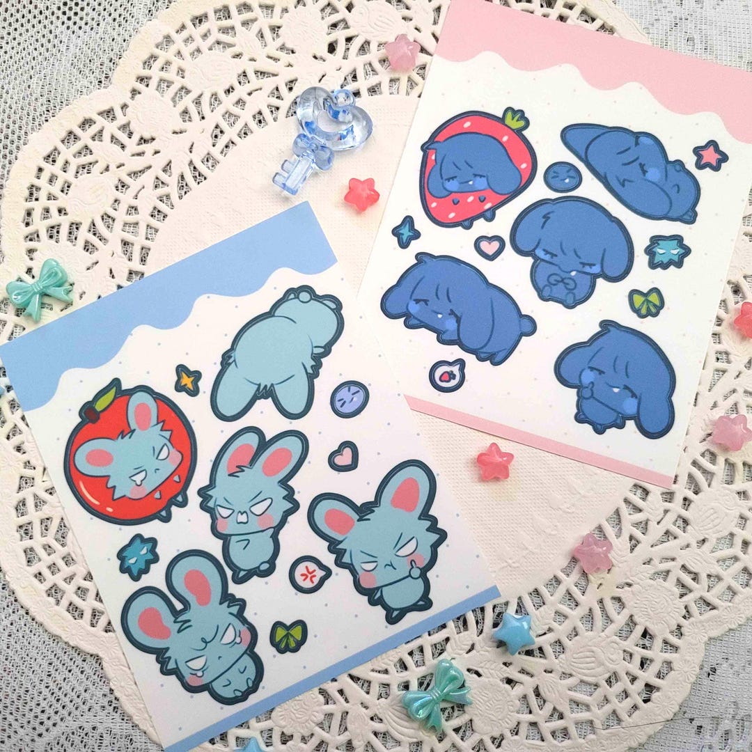 Alien Stage [ALNST] Ibanny and Tillbunny Sticker Sheet - Etsy