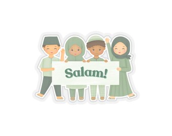 Muslim Girl Salam Stickers, Islamic Sticker, Hijabi Muslima Decal ...