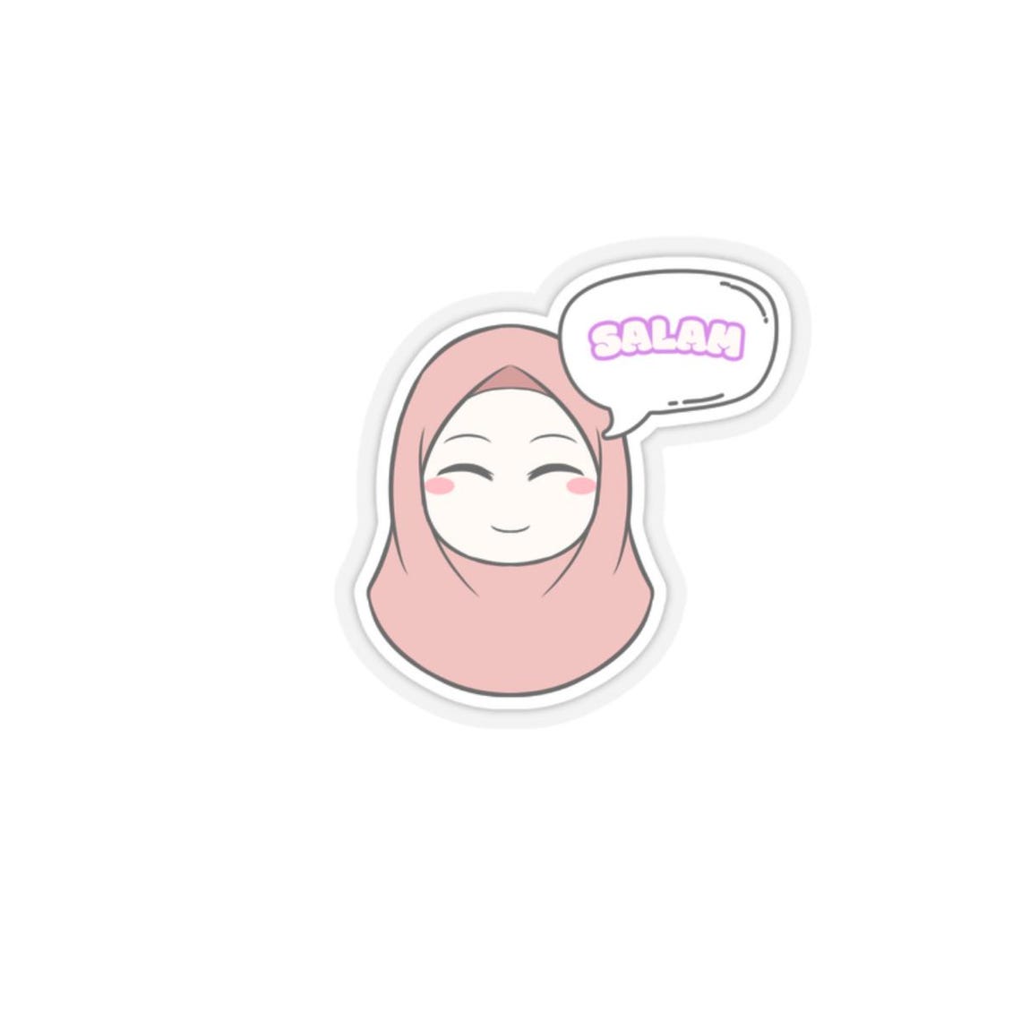Muslim Girl Salam Stickers, Islamic Sticker, Hijabi Muslima Decal ...