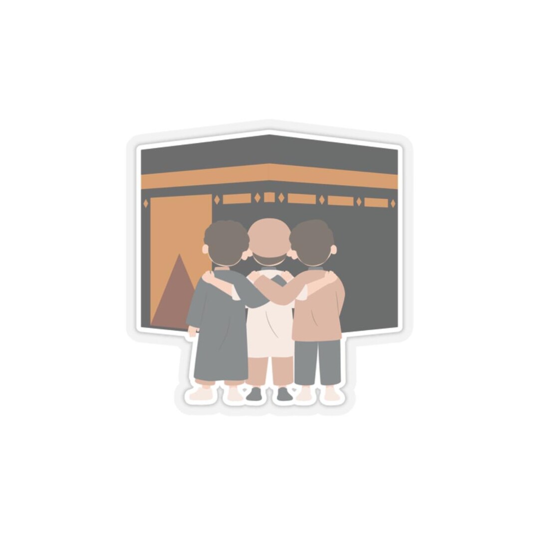 Islamic Kids Hugging Stickers, Muslim Children Wall Decal, Ramadan ...