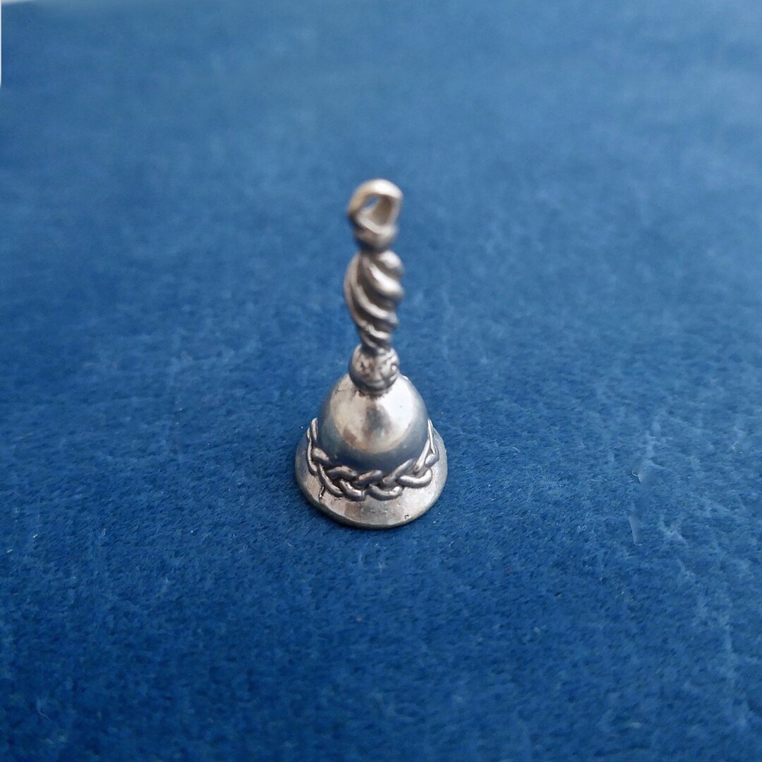 Cast Sterling Silver, Miniature Bell Ringer, Hand Sculpted Dimensional ...