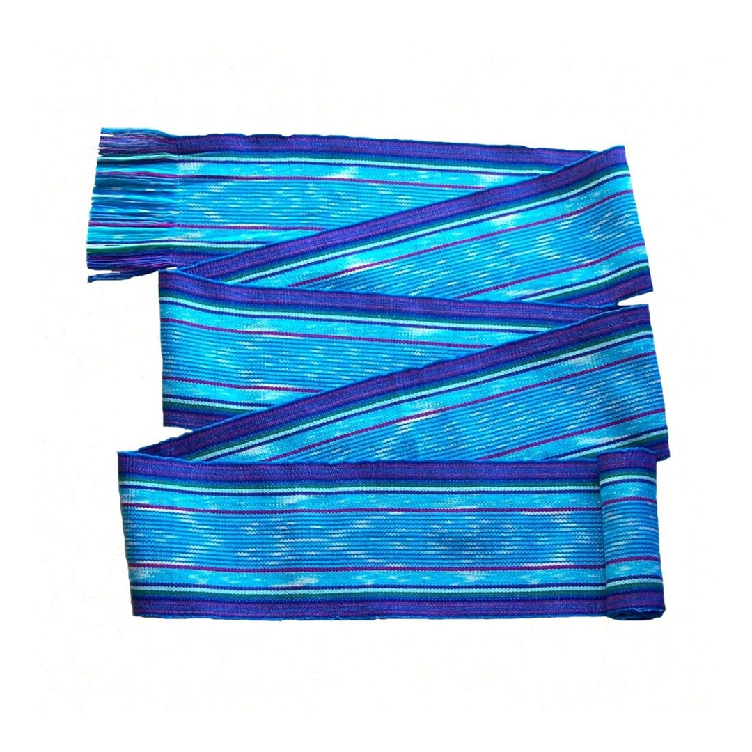 Turquoise Blueberry Sash, SA78 - Woven Sash Belt - Pirate Sash - Fair ...