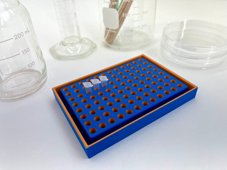 96-well PCR Tube Rack Fully Customizable | Laboratory Organization ...