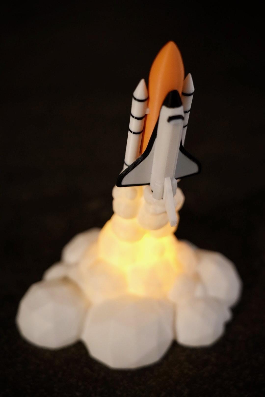 Space Shuttle Launch Night Light - LED Rocket Lamp - NASA Inspired ...