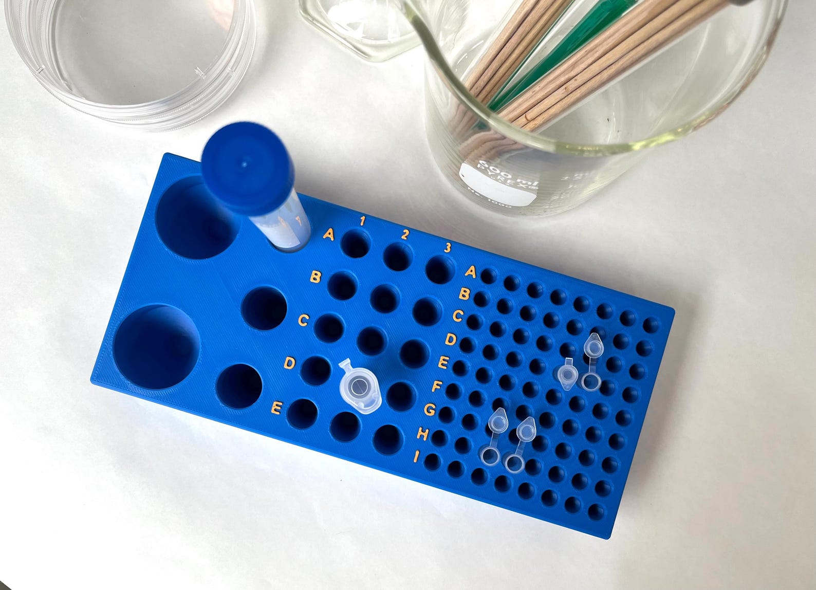 Multi Test Tube Rack: Customizable Lab Organizer for PCR, 1.5/2ml, 15ml ...