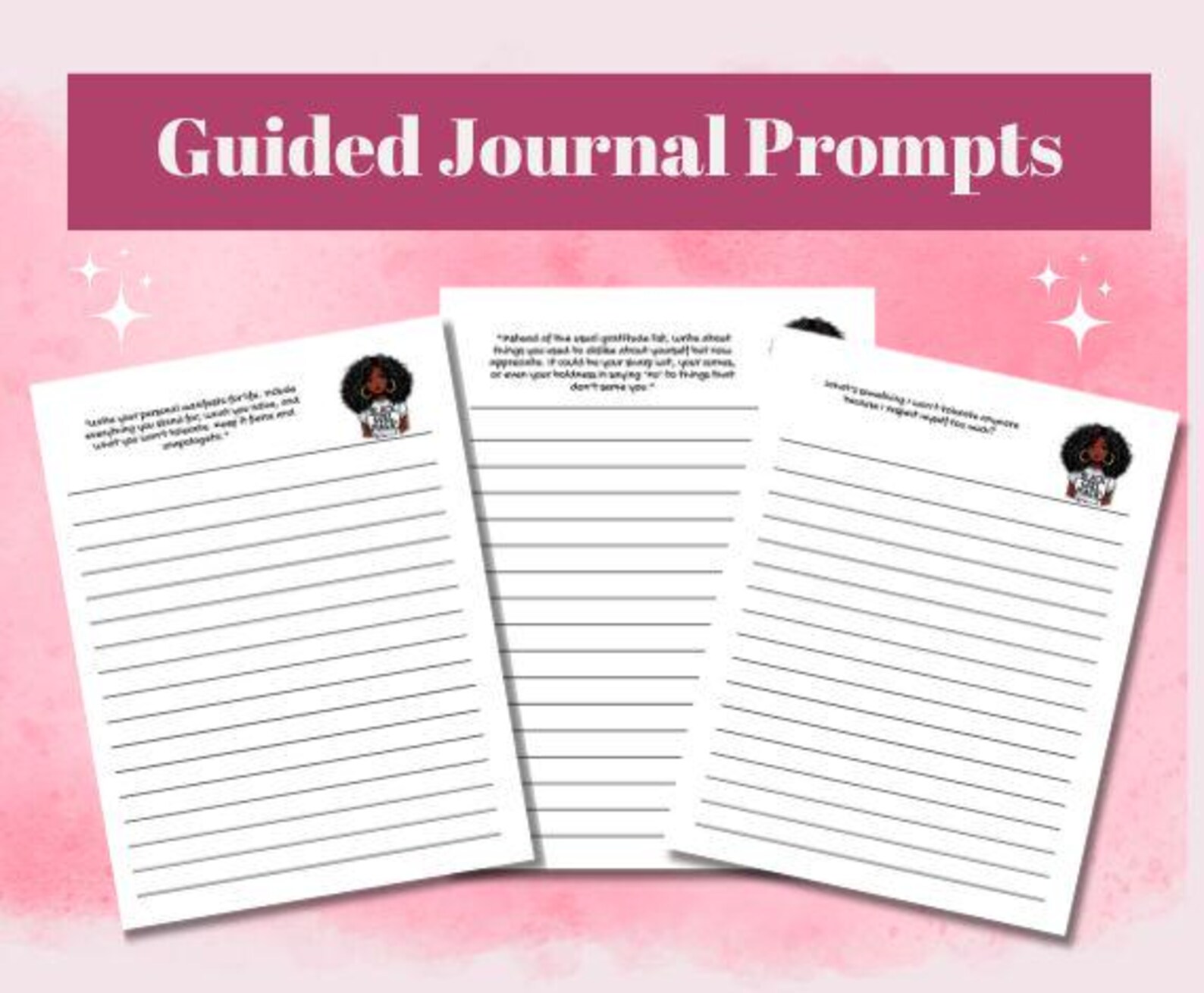 Guided Journal, Printable Journal, Self-growth Journal, Guided Journal ...
