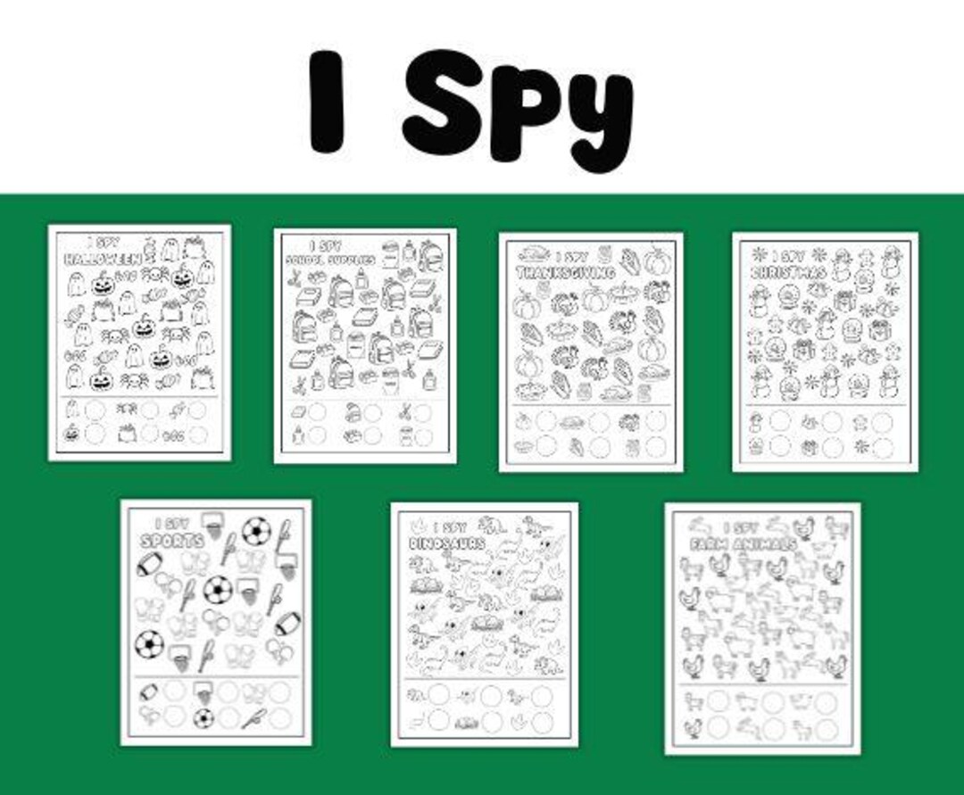 I Spy Math Worksheet Bundle Early Childhood Counting Worksheets | Fun ...