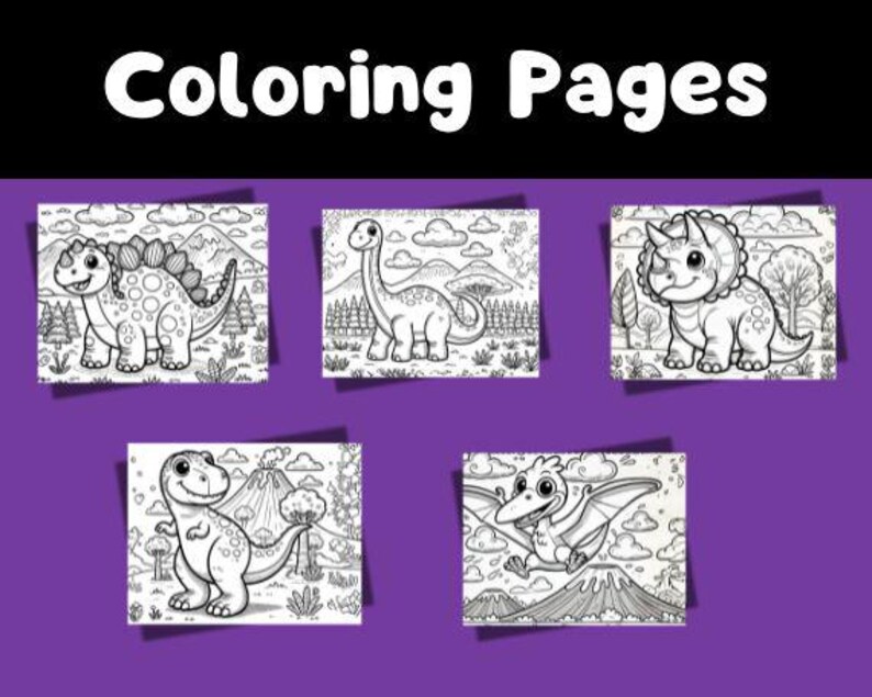 Dinosaur Activity Bundle: Coloring Pages, Puzzles, Glyph (PDF) - Etsy