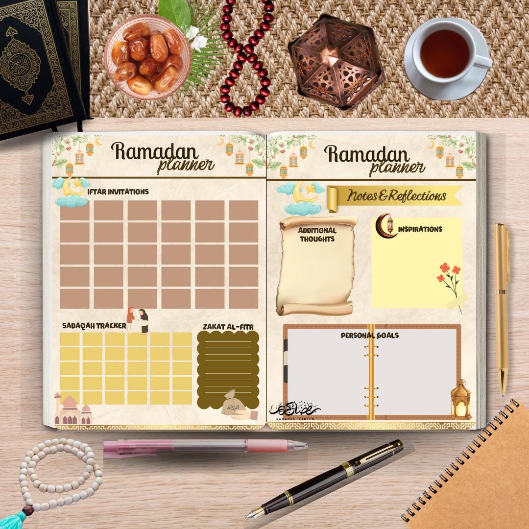 Printable Ramadan Planner / Daily Ibadah Tracker / Islamic Planner for ...