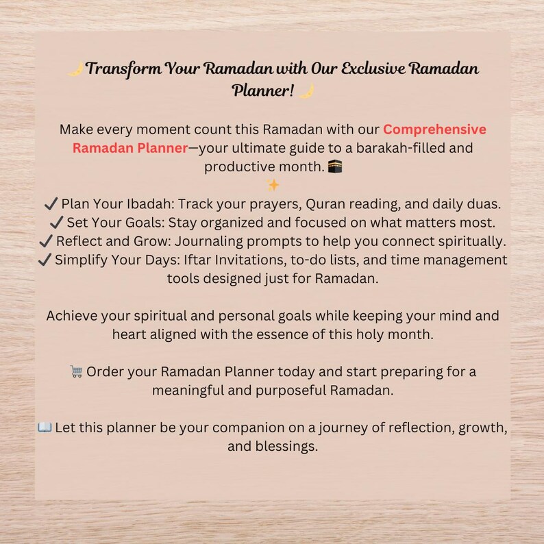 Printable Ramadan Planner / Daily Ibadah Tracker / Islamic Planner for ...