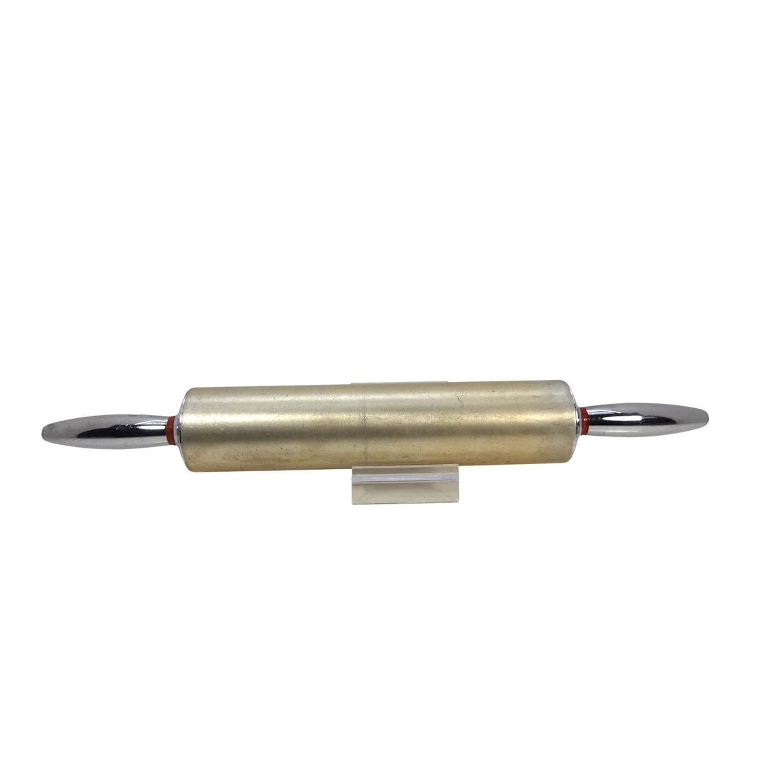 Vintage Gold and Silver Metal Rolling Pin Heavy Duty Professional Baker ...