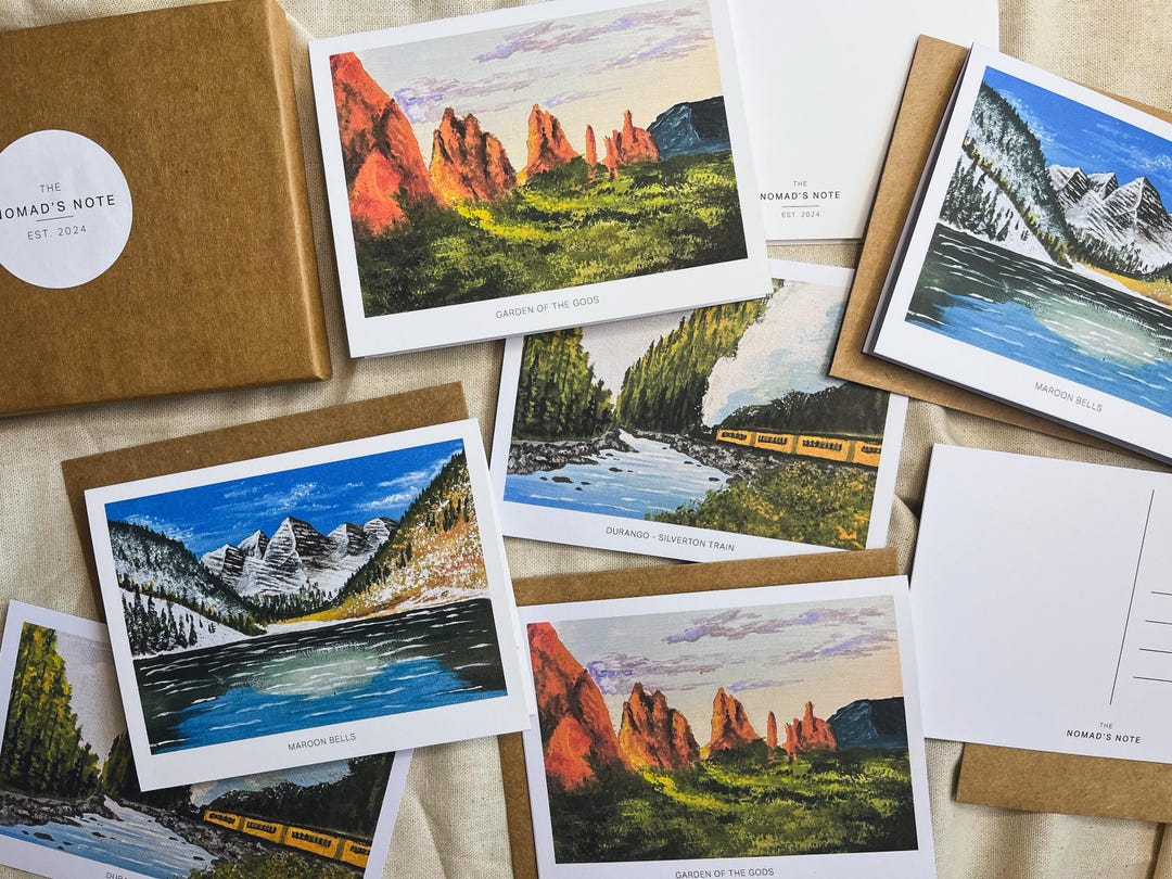 Colorado Themed Postcards Collection | Pack of 3 Handmade Postcards ...