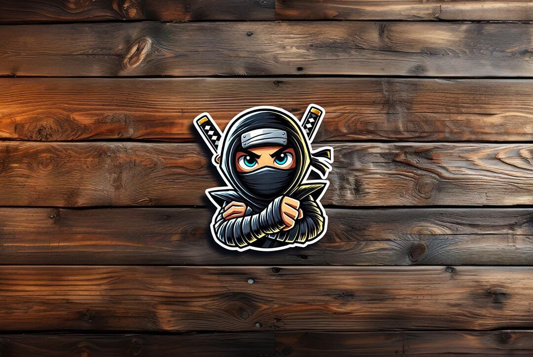 Cartoon Ninja Stickers, Cute Japanese Character Decals, Kawaii Laptop ...