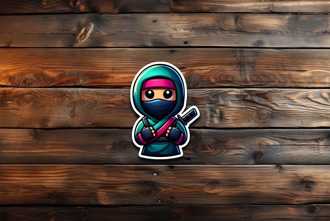 Cartoon Ninja Stickers, Cute Japanese Character Decals, Kawaii Laptop ...