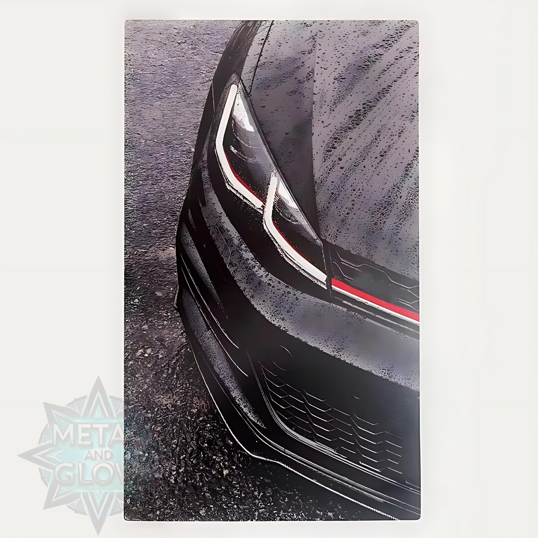 Volkswagen Golf GTI Acrylic Neon Poster – Vibrant Sports Car Wall Art ...