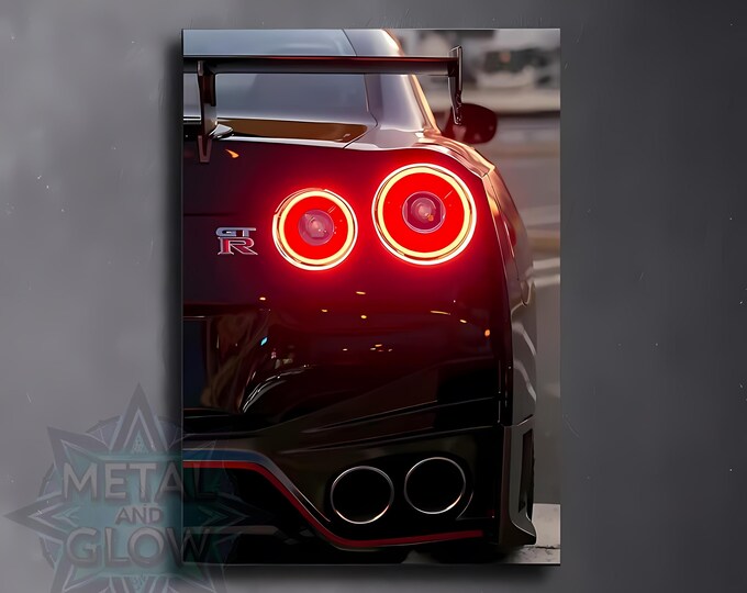 Nissan Skyline R34 GTR Acrylic Poster With Neon Lights | Custom LED ...