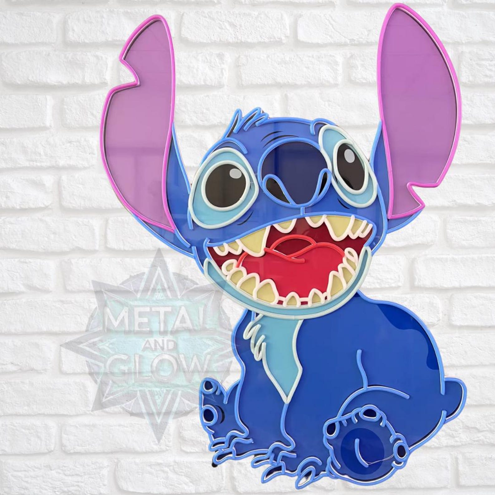 Stitch UV Printed Neon Sign - Customizable LED Neon Light for Home ...