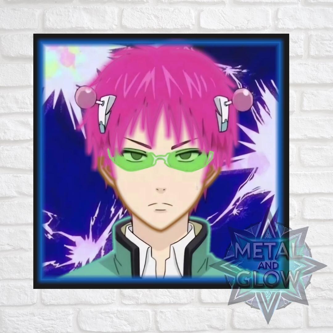 Saiki Kusuo Inspired UV Print Neon Light - Custom LED Neon Sign for ...